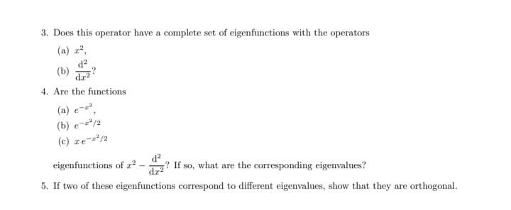 Solved Exercise 2: Eigenfunctions Update as per the exam of | Chegg.com