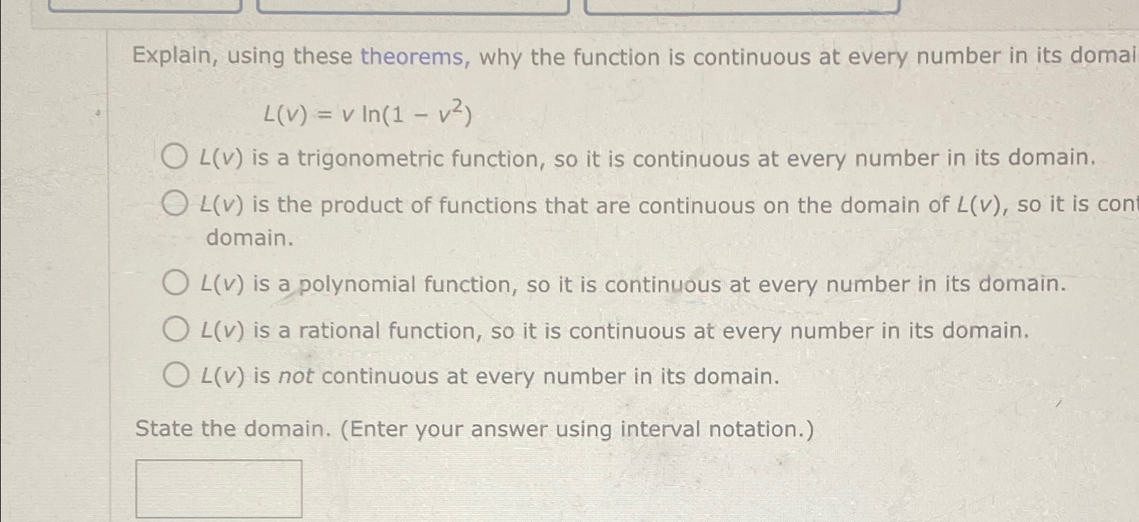 Solved Explain, using these theorems, why the function is | Chegg.com