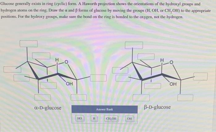 Solved Glucose generally exists in ring (cyclic) form. A | Chegg.com