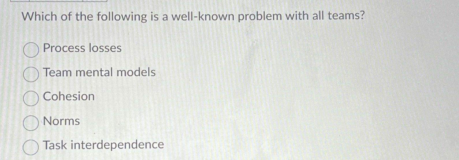 Solved Which of the following is a well-known problem with | Chegg.com
