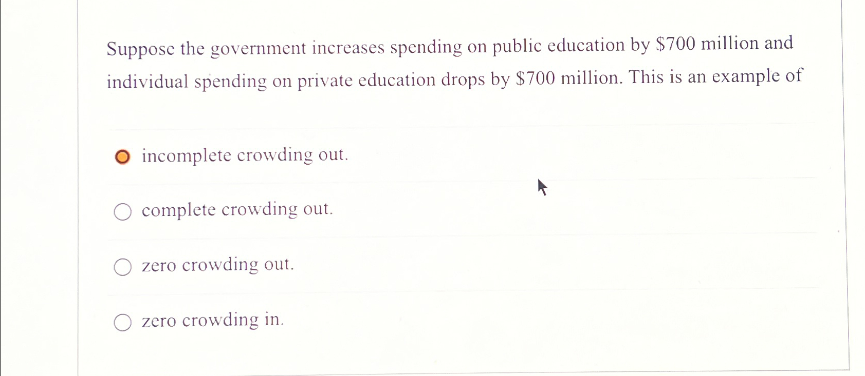Solved Suppose the government increases spending on public | Chegg.com
