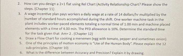 Solved 2. How can you design a 2+1 flat using Rel Chart | Chegg.com