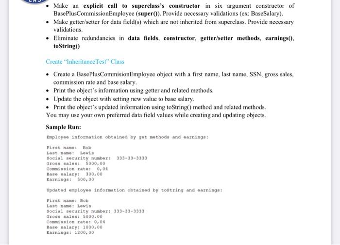 Solved There are 2 separate class given below, create those | Chegg.com