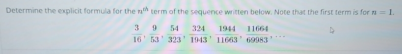 Solved Determine the explicit formula for the nth ﻿term of | Chegg.com