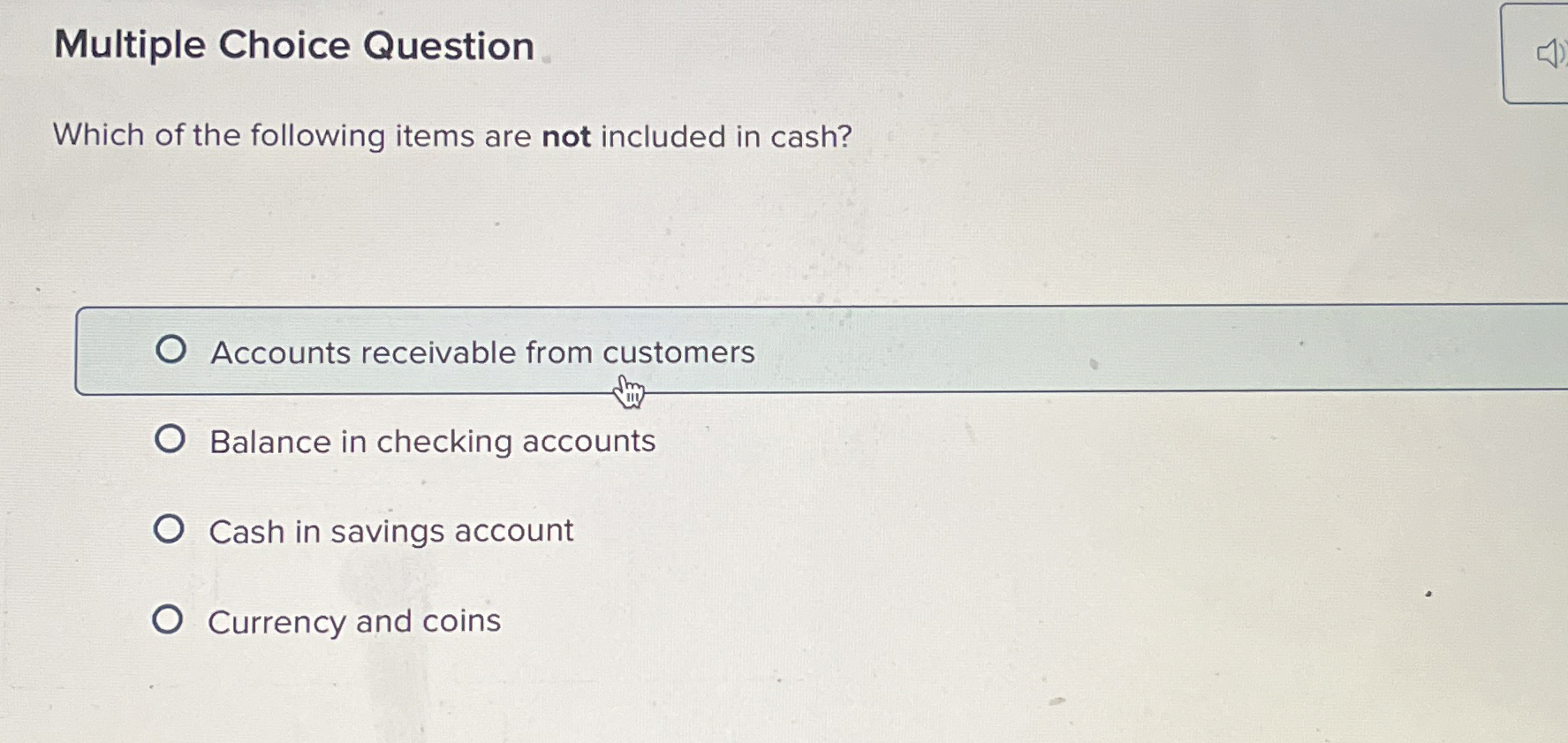 Solved Multiple Choice QuestionWhich of the following items | Chegg.com