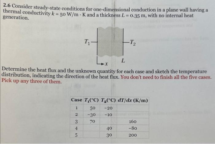 Solved 2.6 Consider steady-state conditions for | Chegg.com
