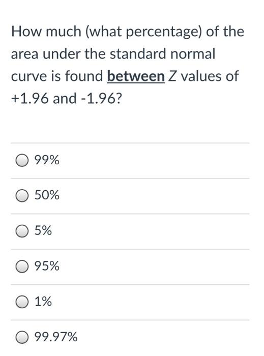 Solved How much (what percentage) of the area under the | Chegg.com