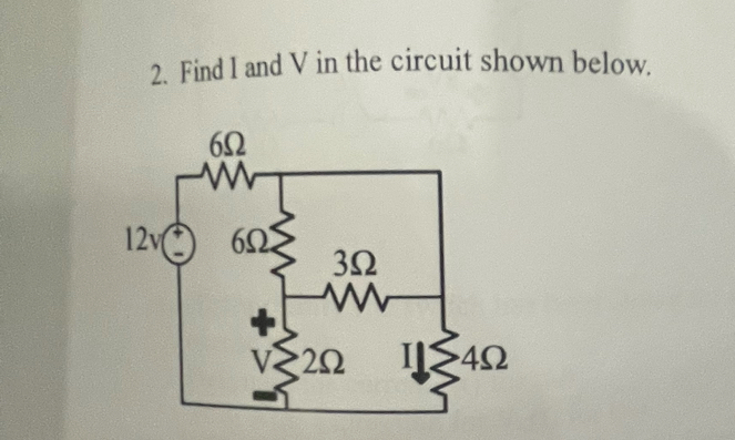 Solved Find I and V in the circuitFind I and V ﻿in the | Chegg.com