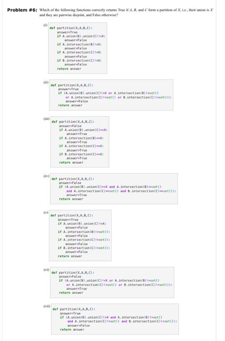 Solved Problem \# 6: Which of the following functions | Chegg.com