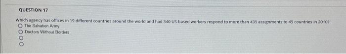 Solved QUESTION 11 MSF-USA was founded in 1990 in New York | Chegg.com