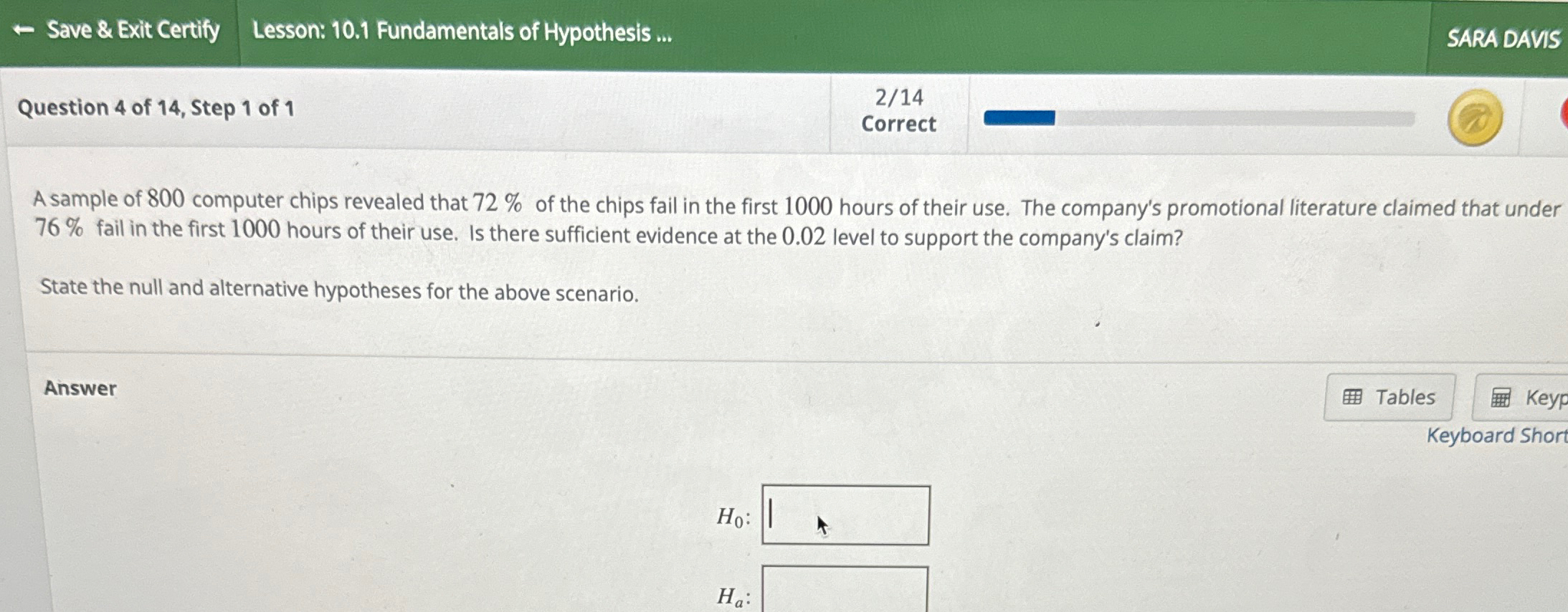 Solved Save & Exit CertifyLesson: 10.1 ﻿Fundamentals of | Chegg.com