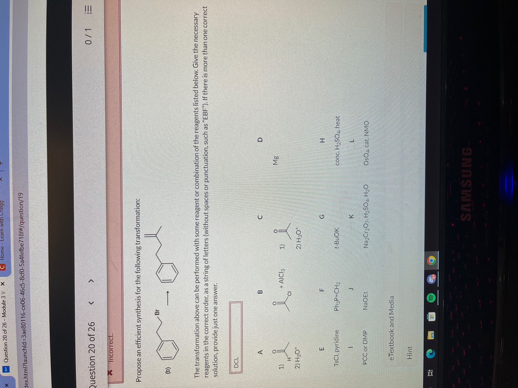 Solved Propose an efficient synthesis for the following | Chegg.com
