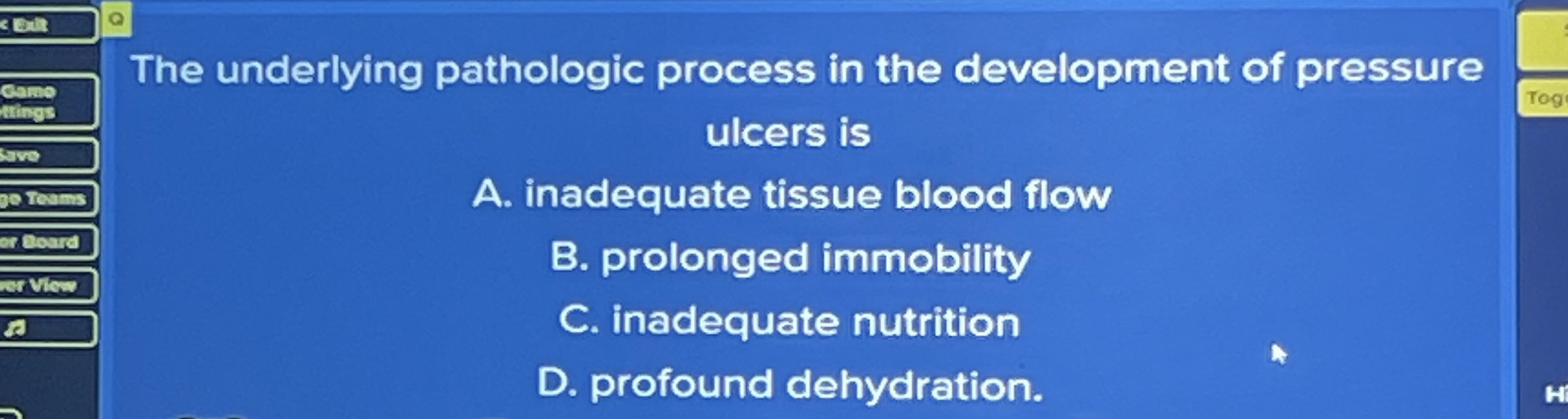 Solved The underlying pathologic process in the development | Chegg.com