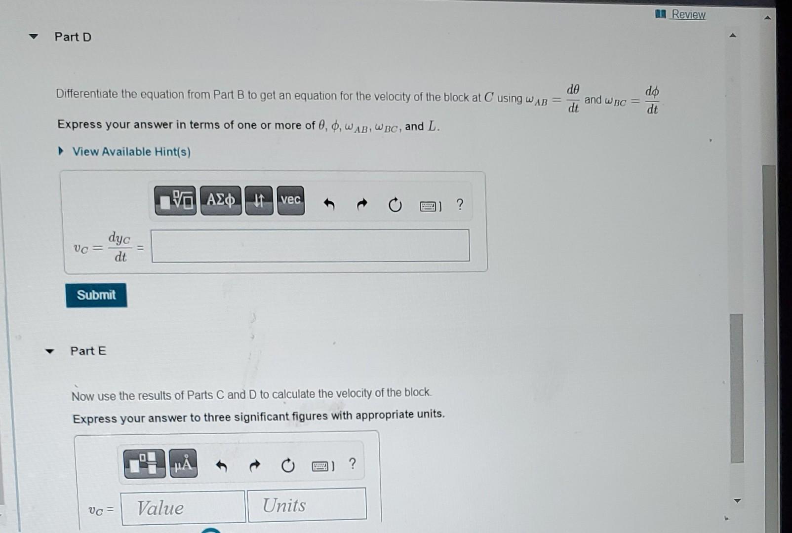 Solved Learning Goal: To use absolute motion analysis to | Chegg.com