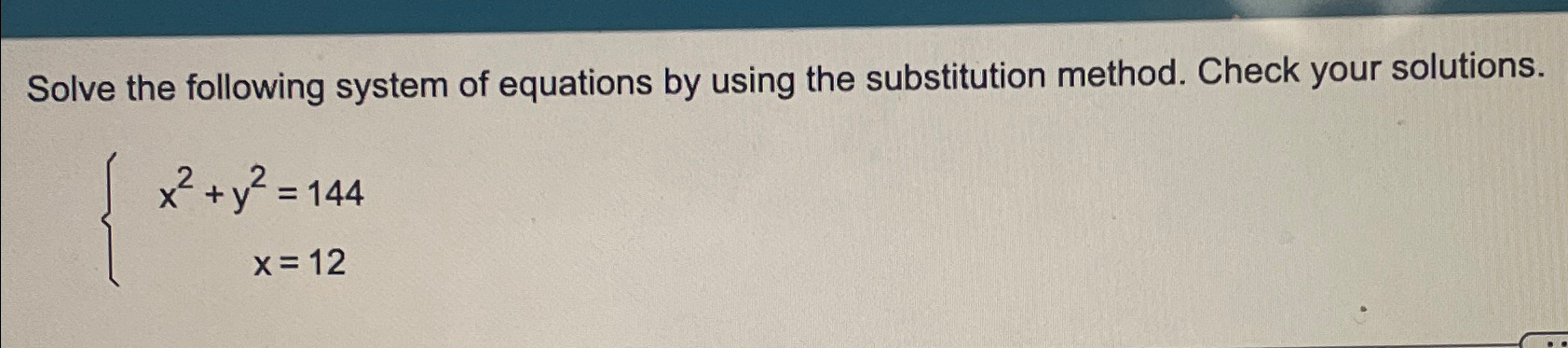 Solved Solve the following system of equations by using the | Chegg.com