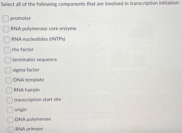 Solved Select all of the following components that are | Chegg.com