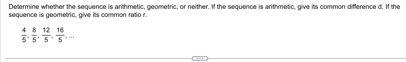 Solved Determine whether the sequence is arithmetic, | Chegg.com