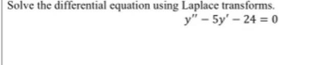 Solved Solve the differential equation using Laplace | Chegg.com
