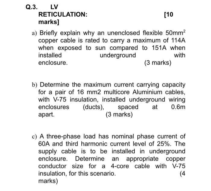 Q.3. LV RETICULATION: [10 marks] a) Briefly explain | Chegg.com