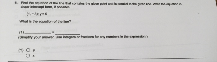 Solved 6. Find the equation of the line that contains the | Chegg.com