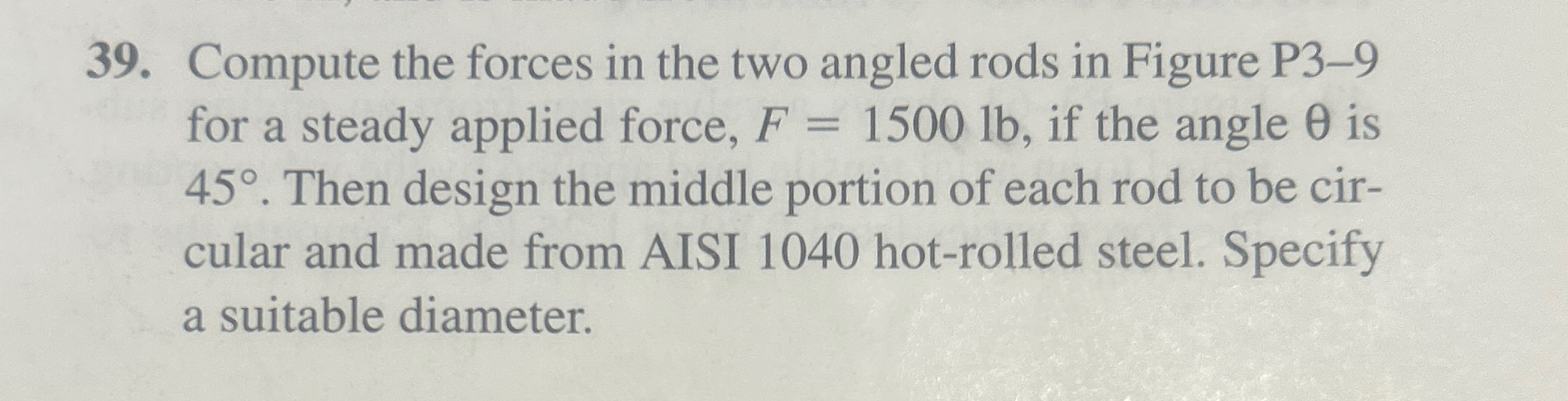 Solved Compute the forces in the two angled rods in Figure | Chegg.com