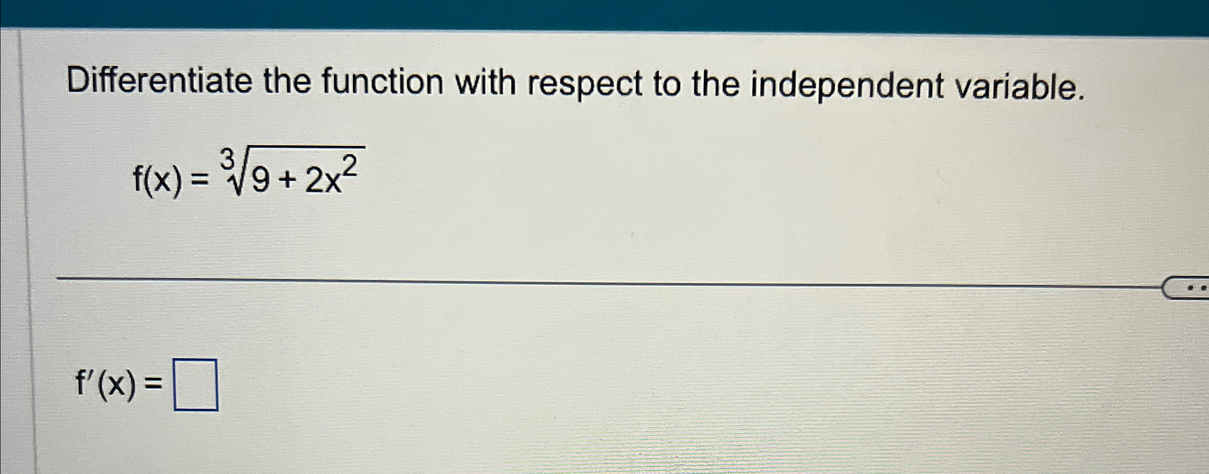 Solved Differentiate the function with respect to the | Chegg.com