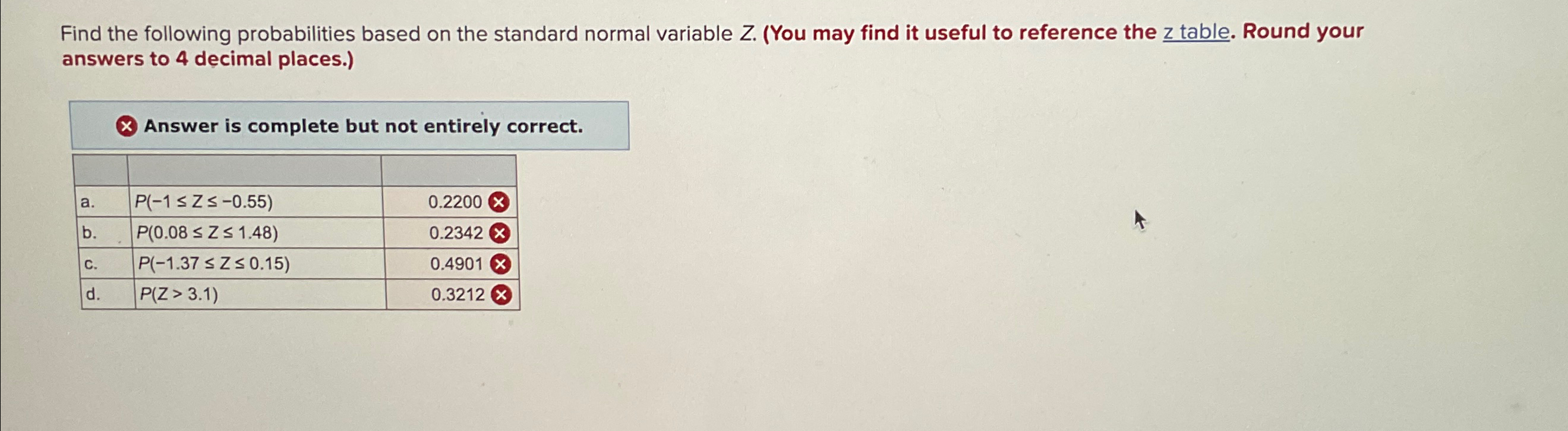 Solved Find the following probabilities based on the | Chegg.com