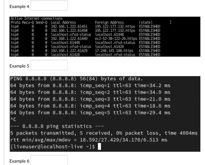Solved Fill in the blanks with the command that produced the | Chegg.com