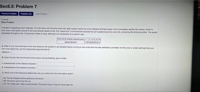Solved Sec6.5: Problem 7 Previous Problem Problem ist tout | Chegg.com