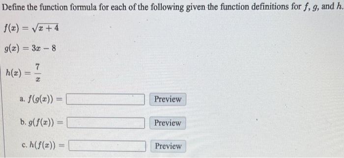 Solved Jse the following functions to answer the questions: | Chegg.com