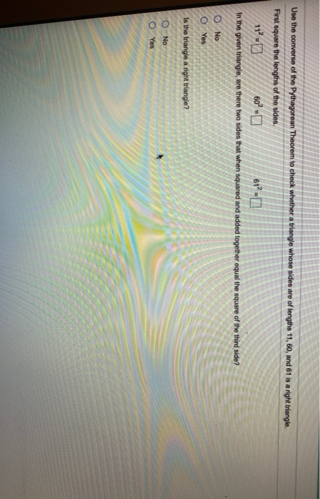 Solved Use the converse of the Pythagorean Theorem to check | Chegg.com