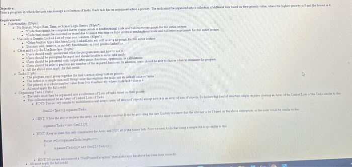 Solved Adding Tasks (10pts) - The user most be able to add a | Chegg.com