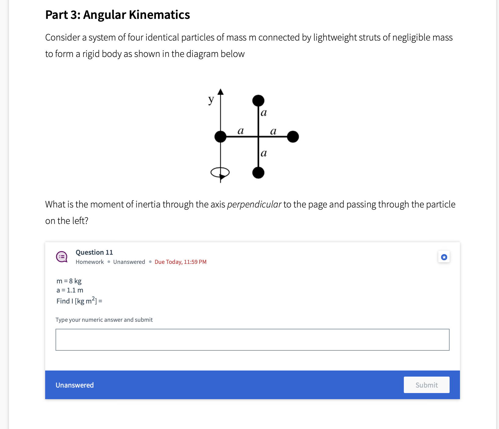Solved Part 3: Angular KinematicsConsider a system of four | Chegg.com