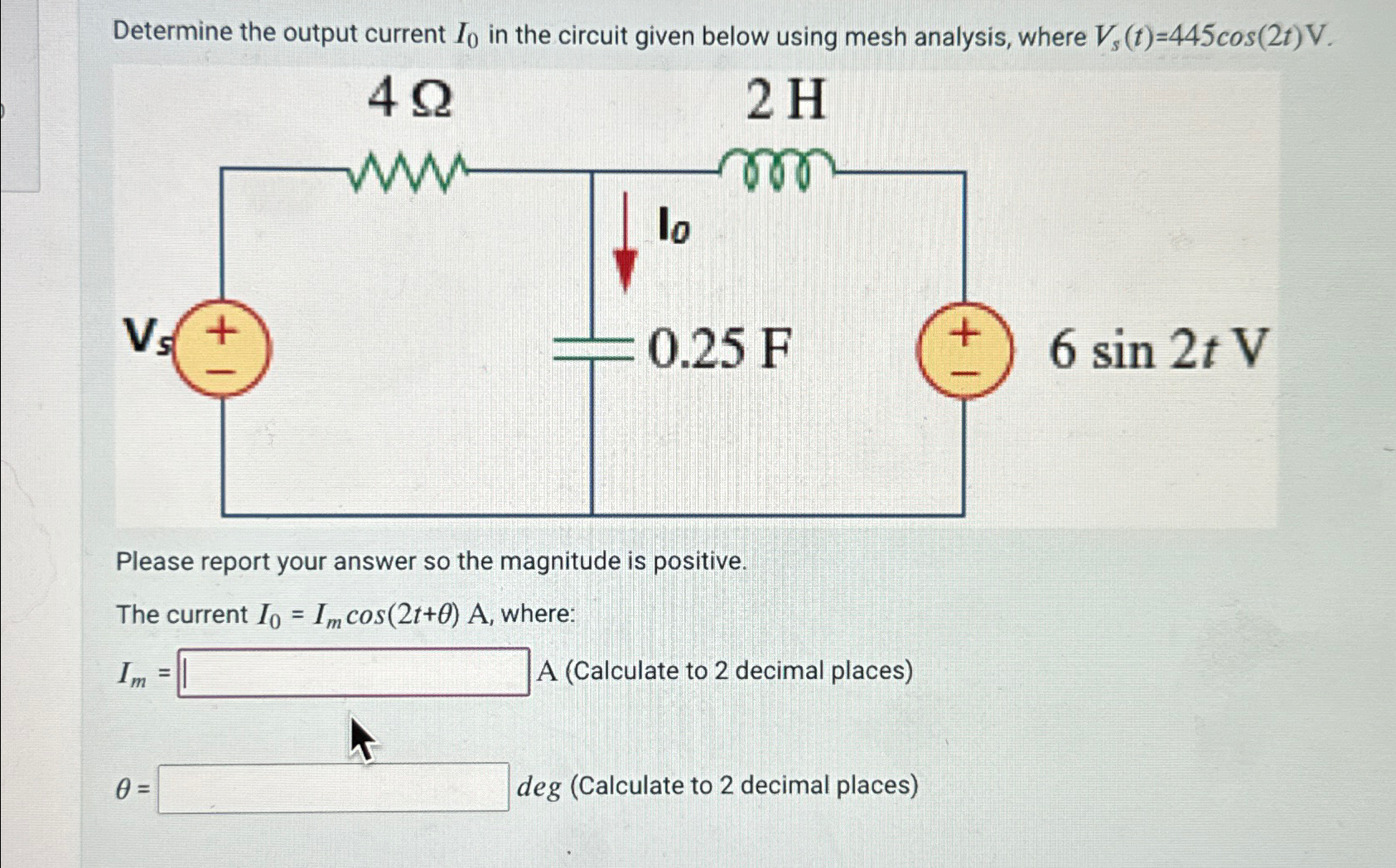 Solved Determine the output current I0 ﻿in the circuit given | Chegg.com
