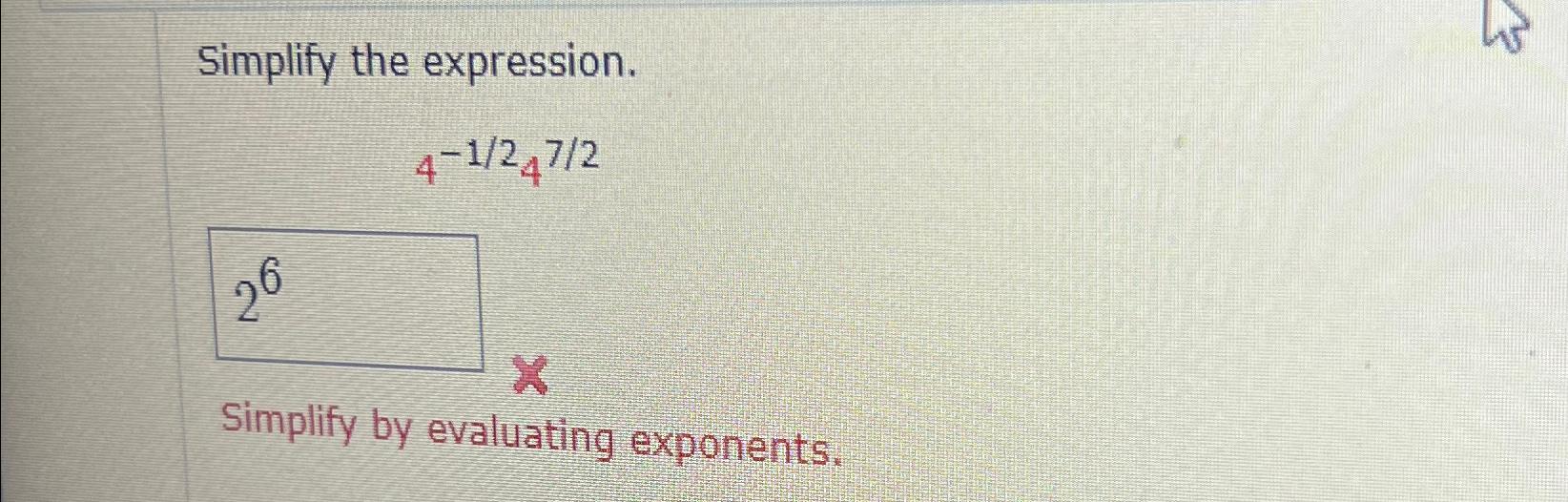 Solved Simplify the expression.4-12472Simplify by evaluating | Chegg.com