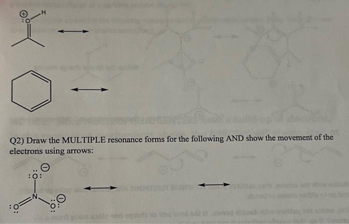 Solved Draw the single resonance forms for the following and | Chegg.com