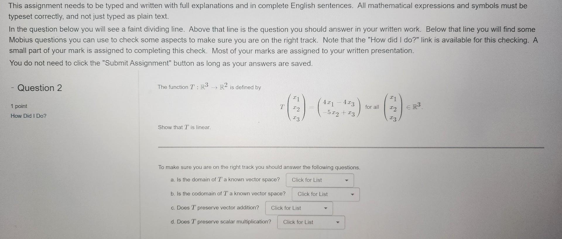 Solved This assignment needs to be typed and written with | Chegg.com