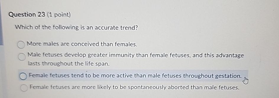 Solved Question 23 (1 ﻿point)Which of the following is an | Chegg.com