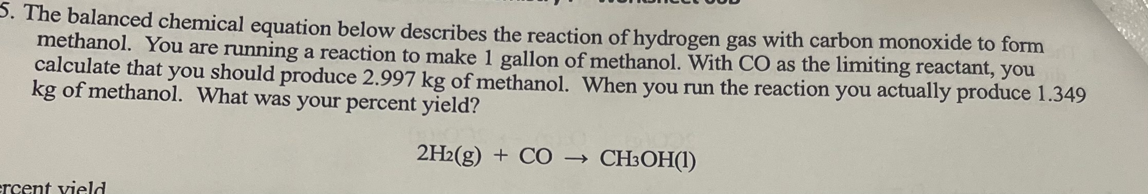 Solved The balanced chemical equation below describes the | Chegg.com
