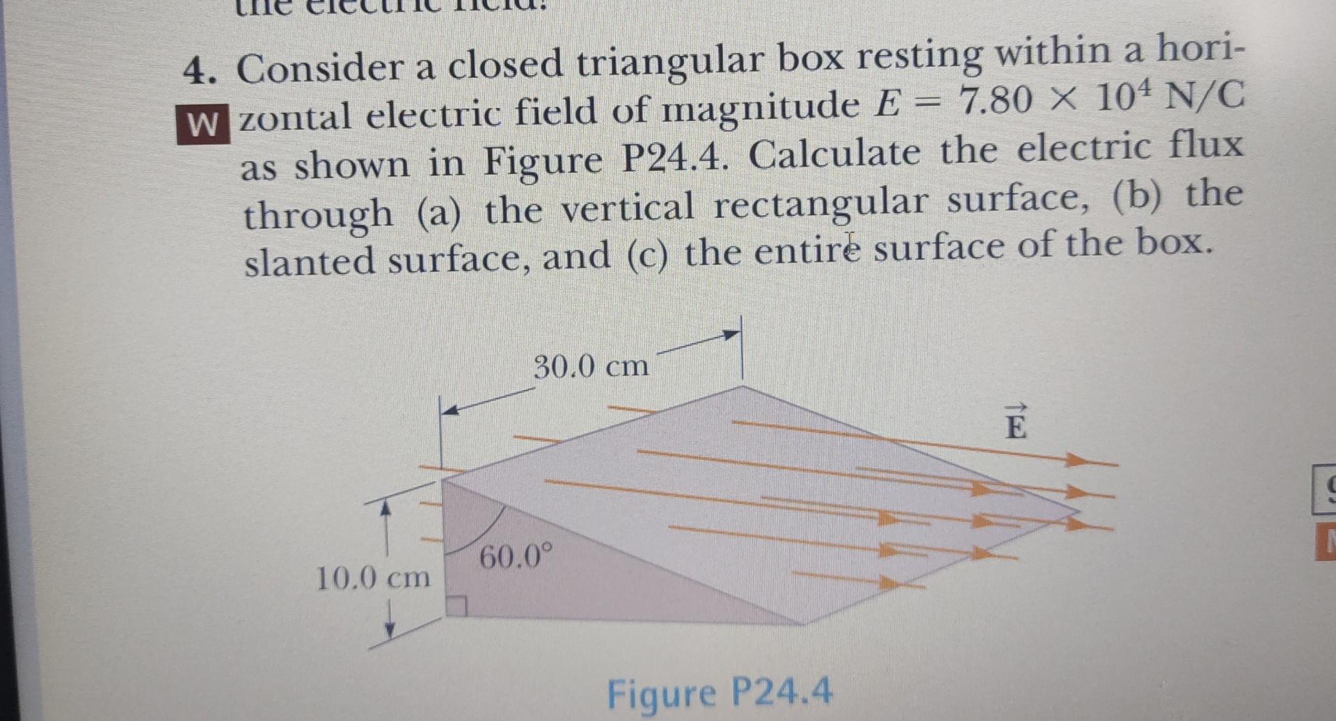 Solved 4. Consider a closed triangular box resting within a | Chegg.com