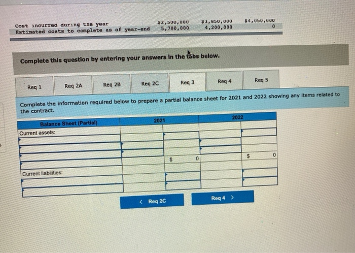 Solved Cost incurred during the year Estimated costs to | Chegg.com