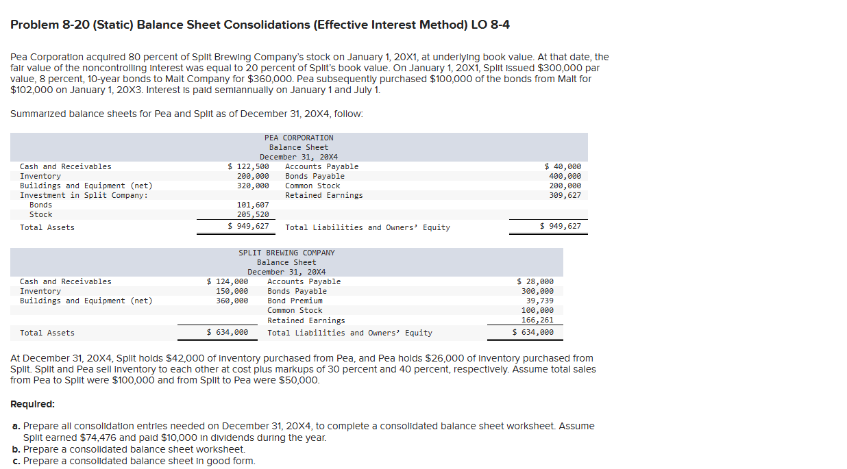 Solved Please complete the followingPea Corporation acquired | Chegg.com