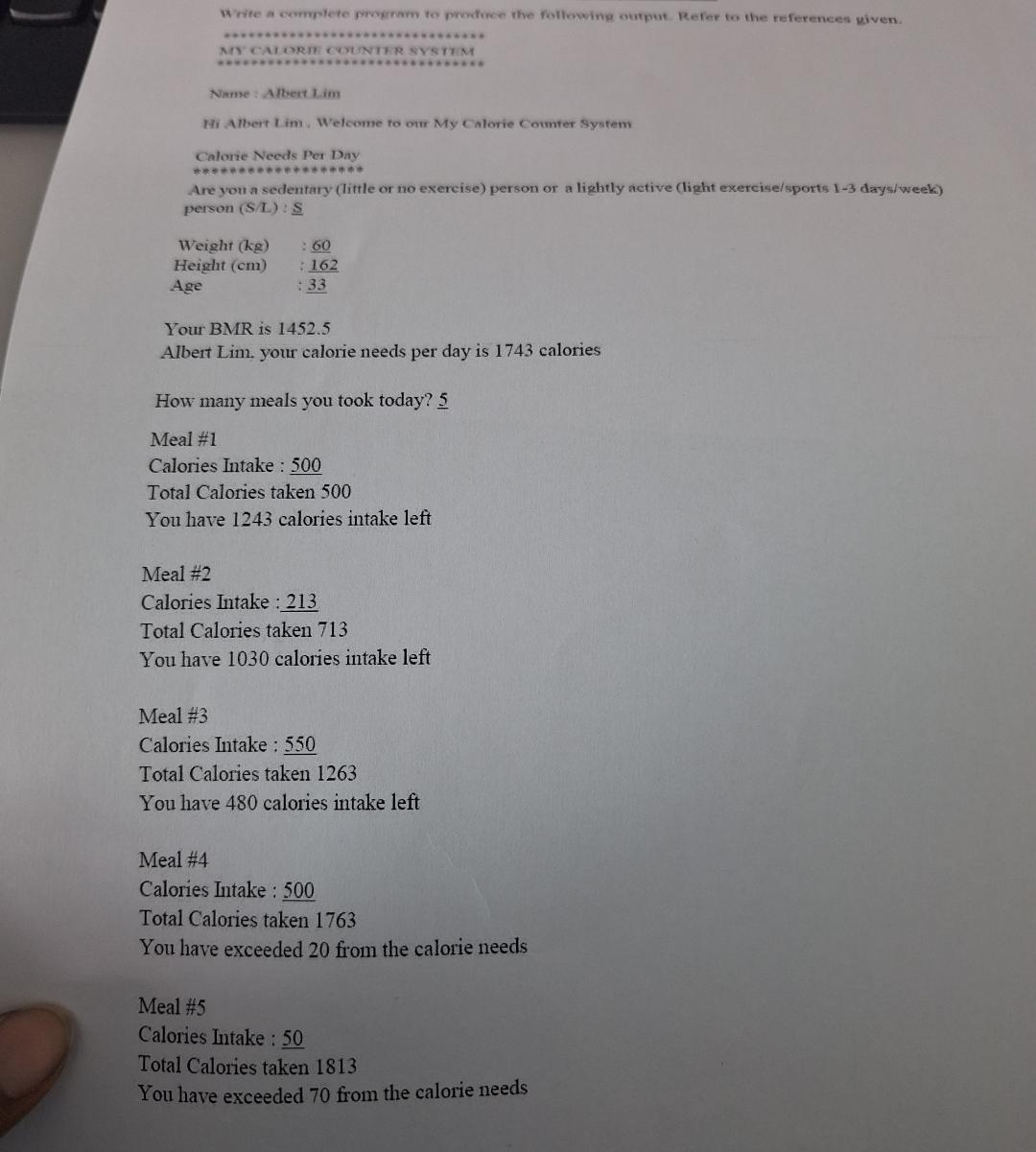 Write a cermplete proygrem to produce the following | Chegg.com