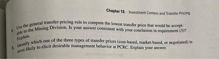 Provo Consolidated Resources Company (PCRC) has | Chegg.com