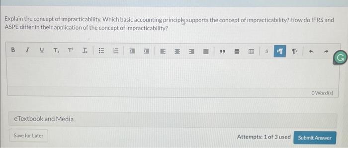 Solved Explain The Concept Of Impracticability Which Basic