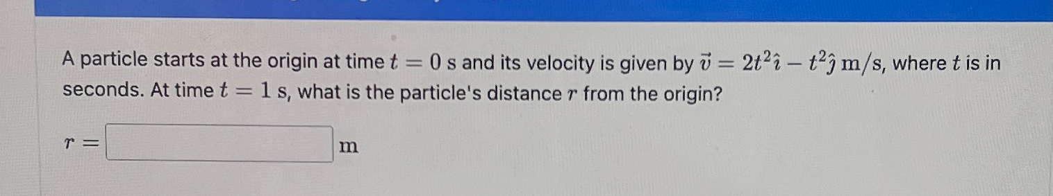 Solved A particle starts at the origin at time t=0s ﻿and its | Chegg.com