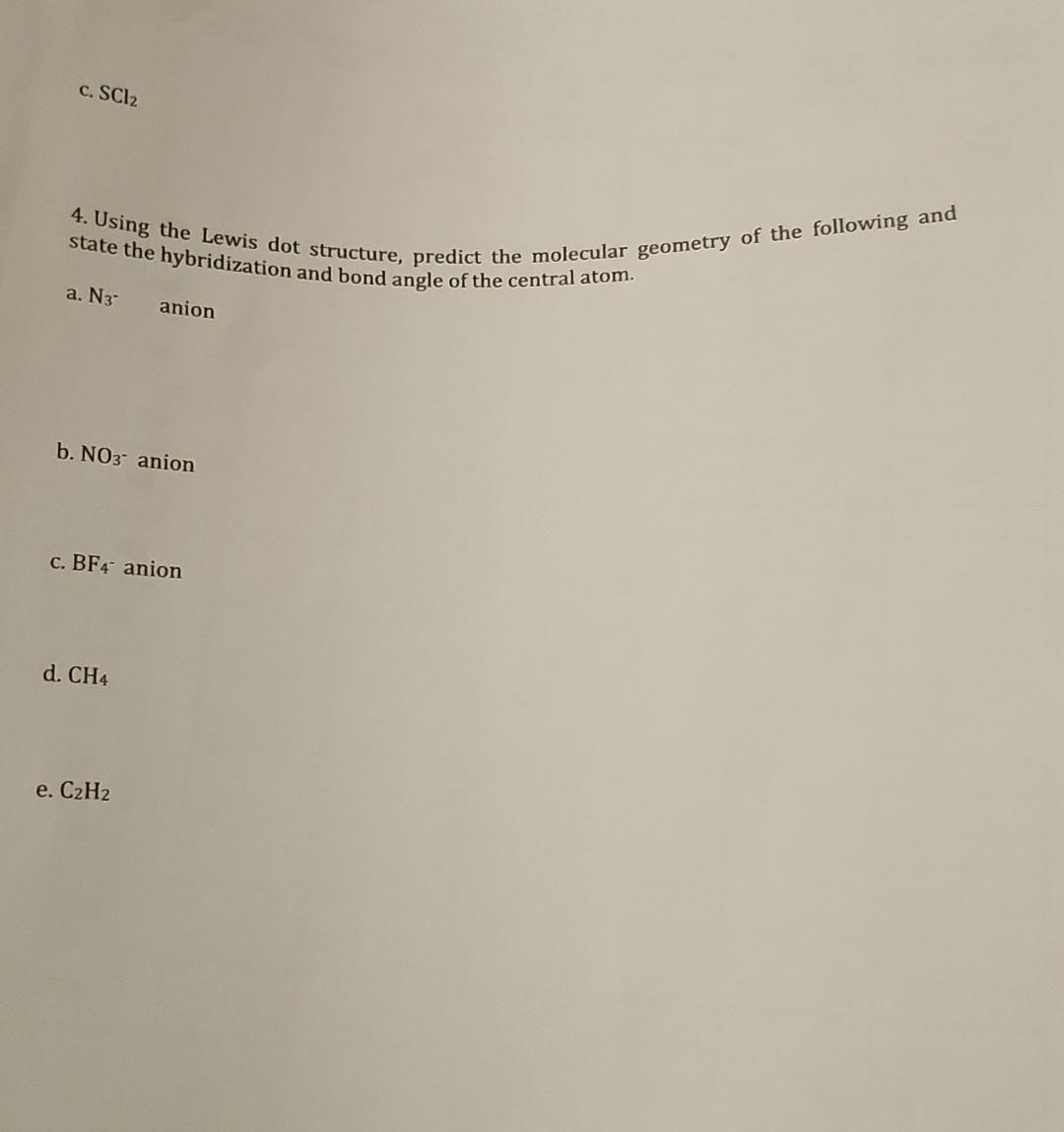 1. Thiocyanate, SCN, has three possible structures a. | Chegg.com