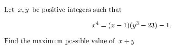 Solved Let x,y ﻿be positive integers such | Chegg.com