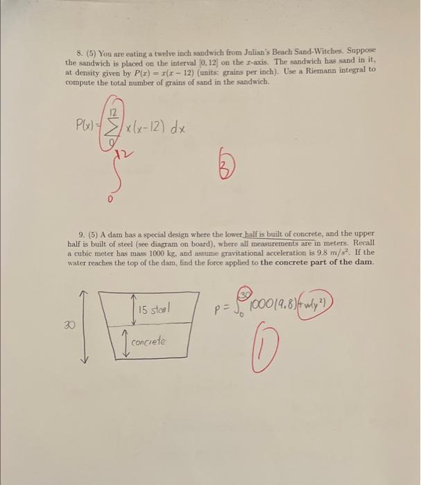 Solved 8. (5) You are eating a twelve inch sandwich from | Chegg.com