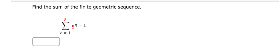 Solved Find the sum of the finite geometric | Chegg.com